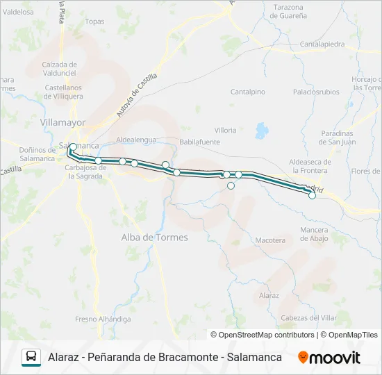 VACL026 Route: Schedules, Stops & Maps - Peñaranda de Bracamonte (Updated)