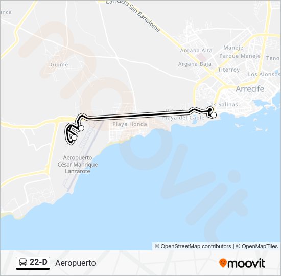22D Route: Schedules, Stops & Maps - Aeropuerto (Updated)
