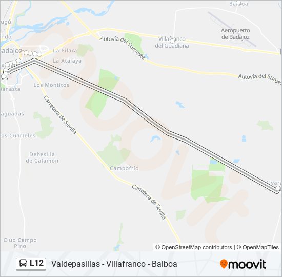 Línea l12: horarios, paradas y mapas - Alvarado (Actualizado)