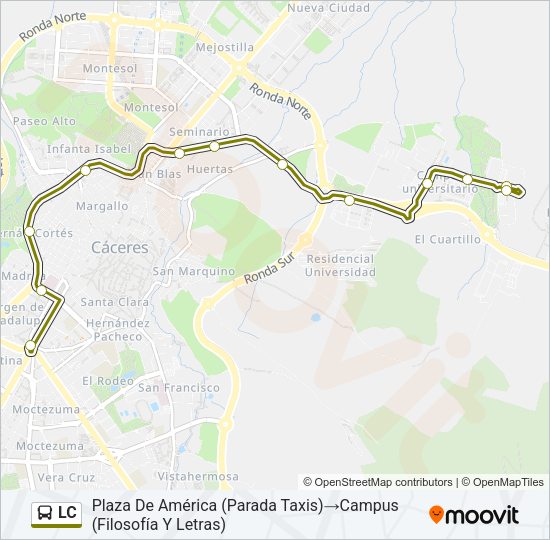 lc Route: Schedules, Stops & Maps - Plaza De América (Parada Taxis)‎→ ...