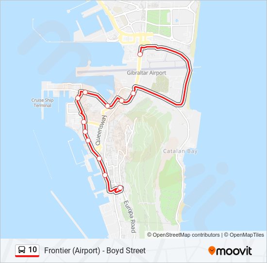 10 Route: Schedules, Stops & Maps - Frontier-Airport ️ City Centre ...