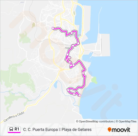 r1 Route: Schedules, Stops & Maps - C. C. Puerta Europa Playa de ...