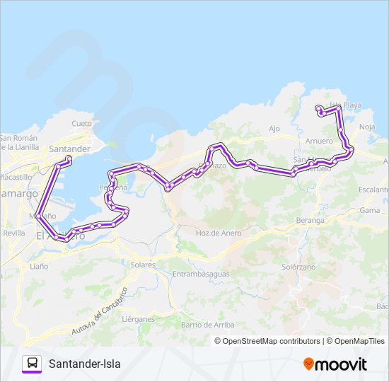 Línea santanderisla: horarios, paradas y mapas - E.Autobuses Santander ...
