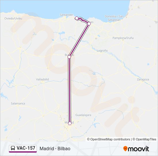 vac157 Route: Schedules, Stops & Maps - Madrid - Laredo (Updated)