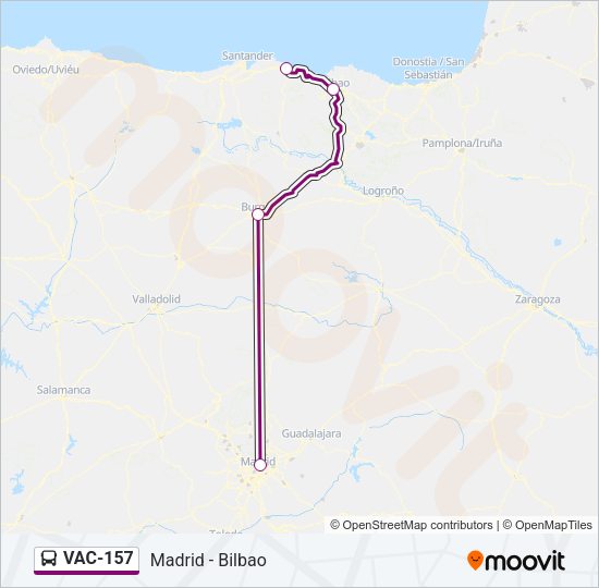 vac157 Route: Schedules, Stops & Maps - Laredo - Madrid (Updated)