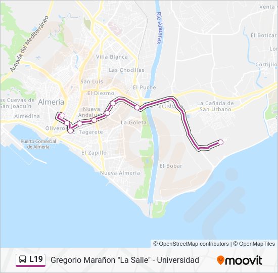 Línea l19: horarios, paradas y mapas - Universidad Norte (Actualizado)
