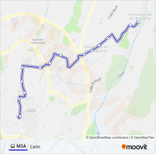 m3a Route: Schedules, Stops & Maps - León (Updated)