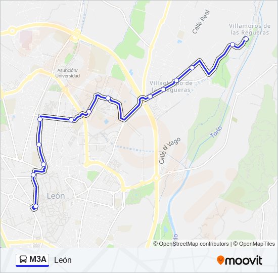 m3a Route: Schedules, Stops & Maps - León (Updated)