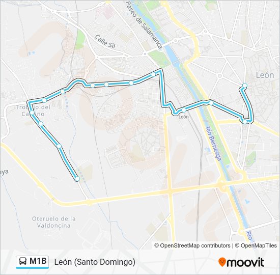 m1b Route: Schedules, Stops & Maps - León (Santo Domingo) (Updated)