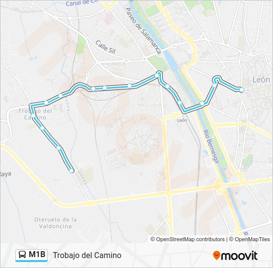 m1b Route: Schedules, Stops & Maps - Trobajo del Camino (Updated)