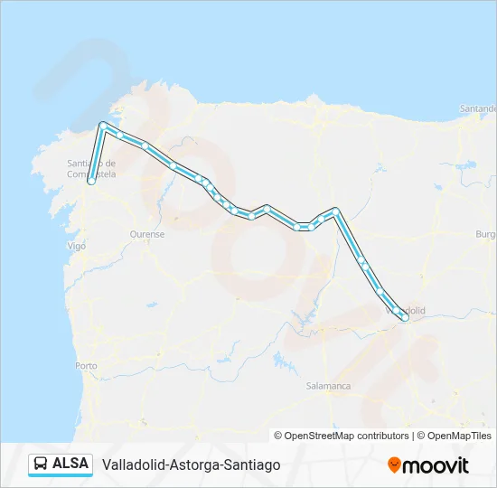 ALSA Route: Schedules, Stops & Maps - Santiago De Compostela (Updated)