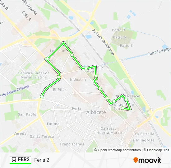 Línea FER2: horarios, paradas y mapas - Feria 2 (Actualizado)