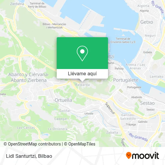 ¿Cómo llegar a Lidl Santurtzi en metro, autobús o tren?