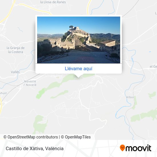 ¿Cómo llegar a Castillo de Xàtiva en autobús, tren o Metrovalencia?