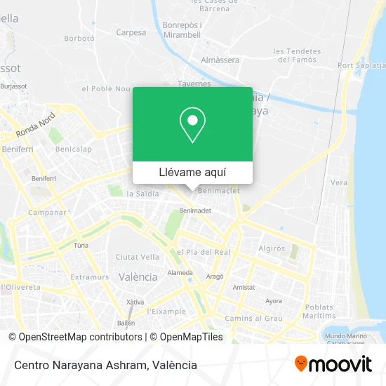 ¿Cómo llegar a Centro Narayana Ashram en Valencia en Metrovalencia ...