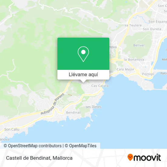¿Cómo llegar a Castell de Bendinat en Calvià en autobús o tren?