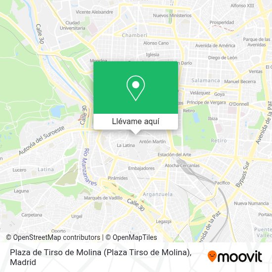 ¿Cómo llegar a Plaza de Tirso de Molina en Madrid en metro, autobús o tren?