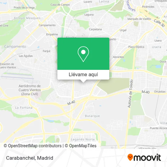 ¿Cómo llegar a Carabanchel en Madrid en metro, autobús o tren?