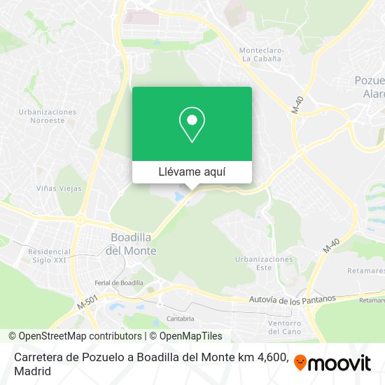 ¿Cómo llegar a Carretera de Pozuelo a Boadilla del Monte km 4,600 en ...