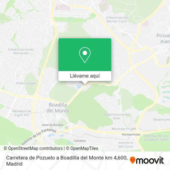 ¿Cómo llegar a Carretera de Pozuelo a Boadilla del Monte km 4,600 en ...