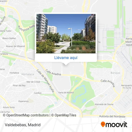 ¿Cómo llegar a Valdebebas en Madrid en metro, tren o autobús?