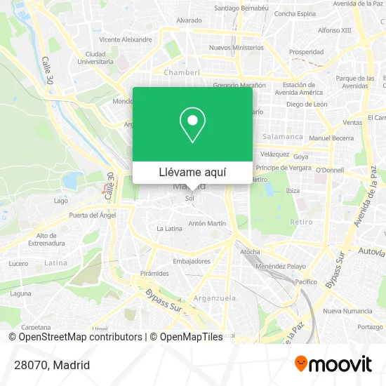 ¿Cómo llegar a 28070 en Madrid en metro, autobús o tren?