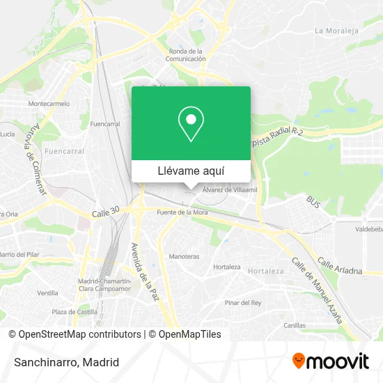 ¿Cómo llegar a Sanchinarro en Área Metropolitana De Madrid Y Corredor ...