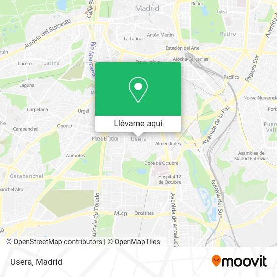 ¿Cómo llegar a Usera en Madrid en metro, autobús o tren?