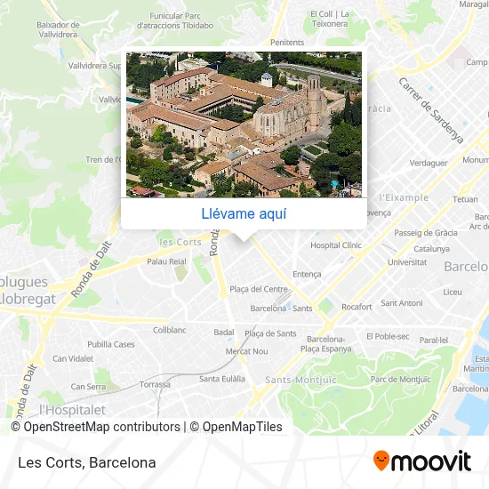 ¿Cómo llegar a Les Corts en Barcelona en autobús, metro o tren?