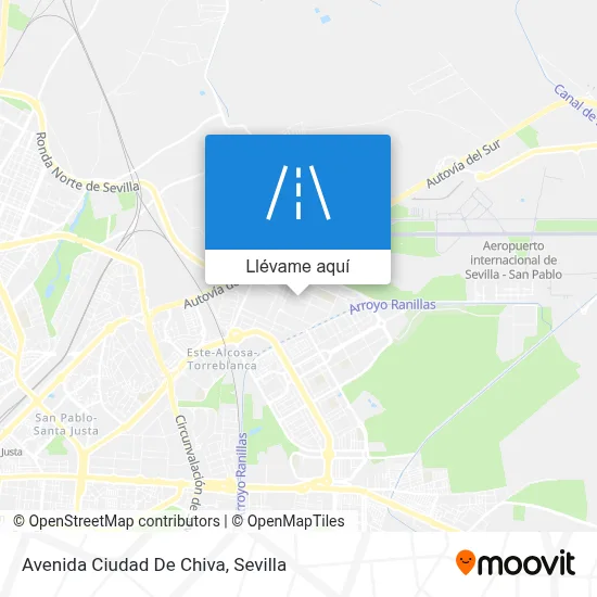 ¿Cómo llegar a Avenida Ciudad De Chiva, Sevilla en autobús, metro o tren?