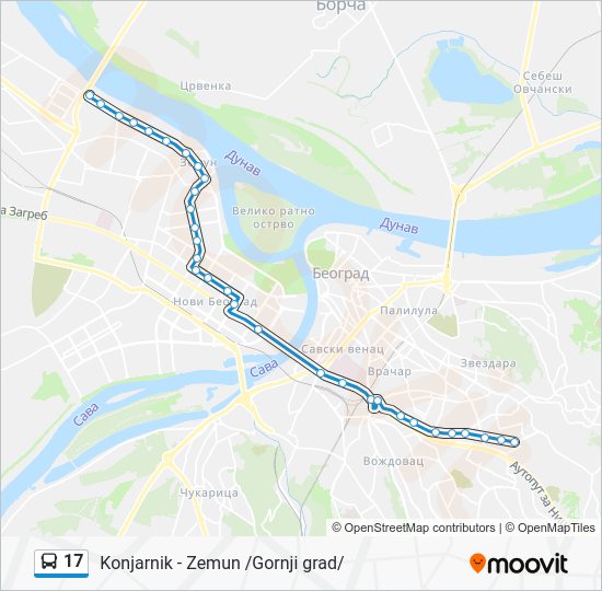17 Route: Schedules, Stops & Maps - Konjarnik (Updated)