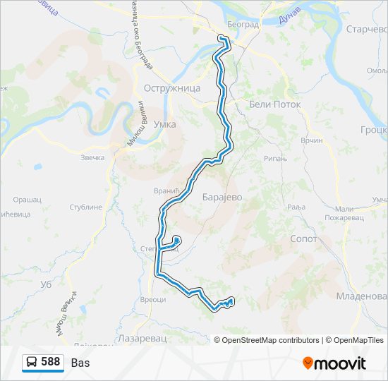 588 Route: Schedules, Stops & Maps - Bas (Updated)