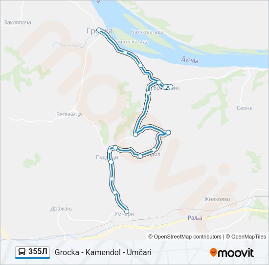 355Л Route: Schedules, Stops & Maps - Umčari Centar Odlazna (Updated)