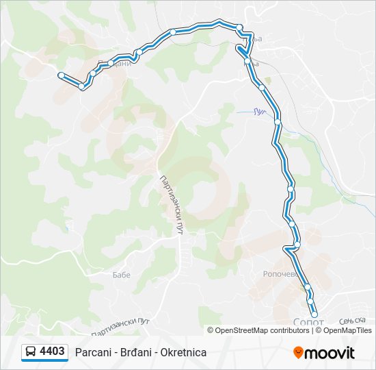 4403 Route: Schedules, Stops & Maps - Parcani - Brđani - Okretnica ...