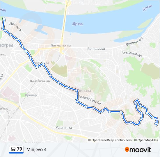 79 Trasa: Redovi vožnje, stajališta i mape - Mirijevo 4 (Ažurirano)