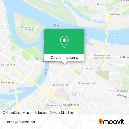 Kako doći do Terazije u Градска Општина Стари Град pomoću autobus ili voz?