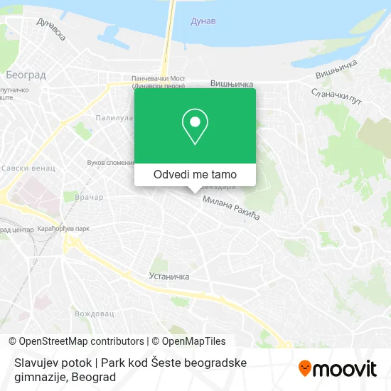 Kako doći do Slavujev potok | Park kod Šeste beogradske gimnazije u ...