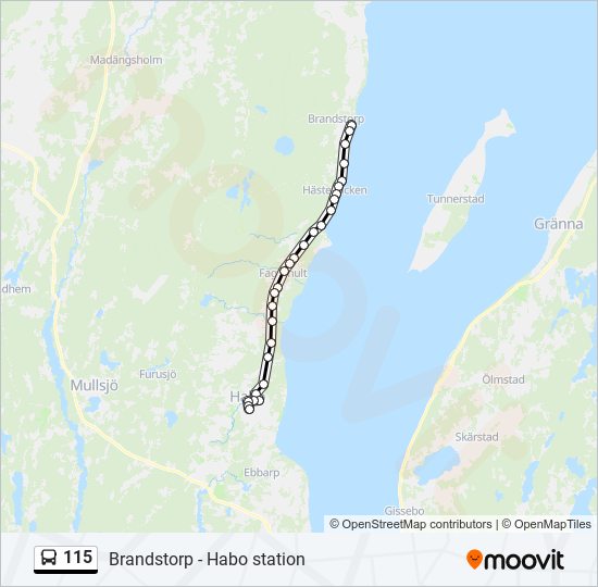 115 Route: Schedules, Stops & Maps - Habo Station (Updated)