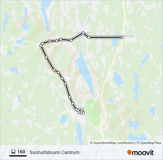 160 Route: Schedules, Stops & Maps - Sunhultsbrunn Centrum (Updated)