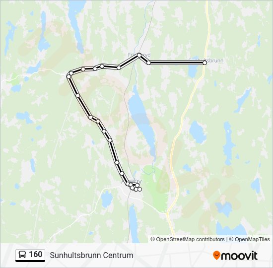 160 Route: Schedules, Stops & Maps - Sunhultsbrunn Centrum (Updated)