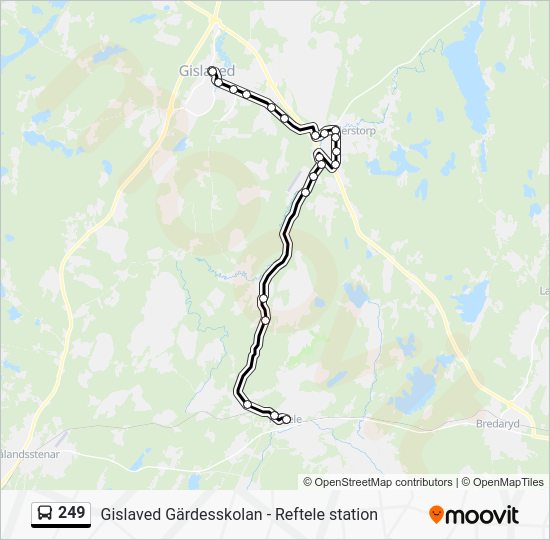 249 Route: Schedules, Stops & Maps - Gislaved Busstation (Updated)