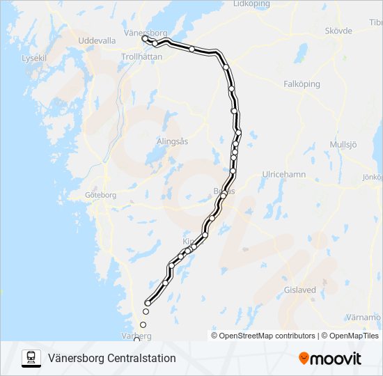 varberg station vänersborg centralstation Rutt: Tidtabeller ...
