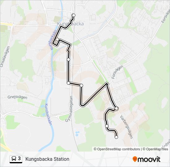 3 Route: Schedules, Stops & Maps - Kungsbacka Station (Updated)