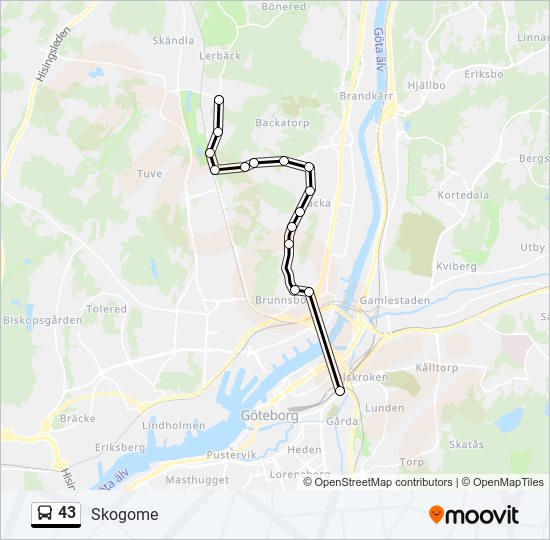 43 Route: Schedules, Stops & Maps - Skogome (Updated)
