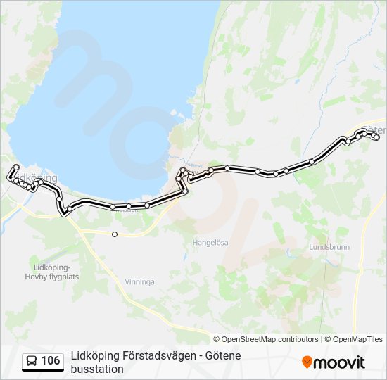 106 Route: Schedules, Stops & Maps - Götene Busstation (Updated)