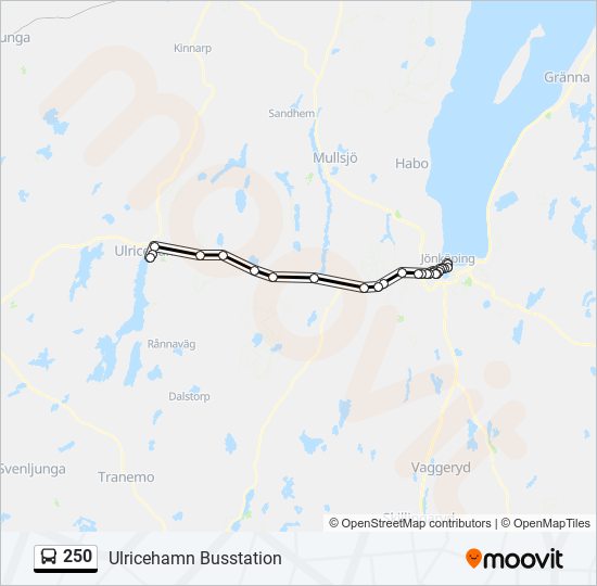 250 Route: Schedules, Stops & Maps - Ulricehamn Busstation (Updated)