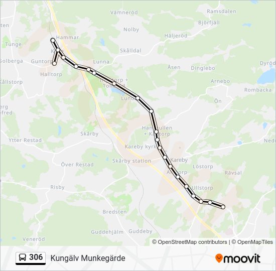 306 Route: Schedules, Stops & Maps - Kungälv Munkegärde (Updated)
