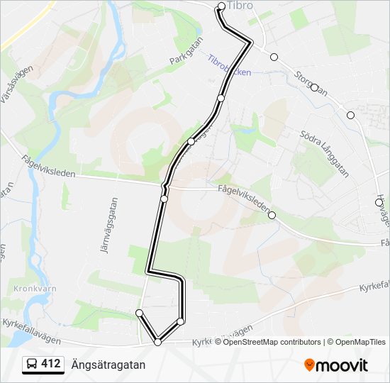 412 Route: Schedules, Stops & Maps - Ängsätragatan (Updated)
