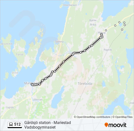 512 Route: Schedules, Stops & Maps - Mariestad Station (Updated)