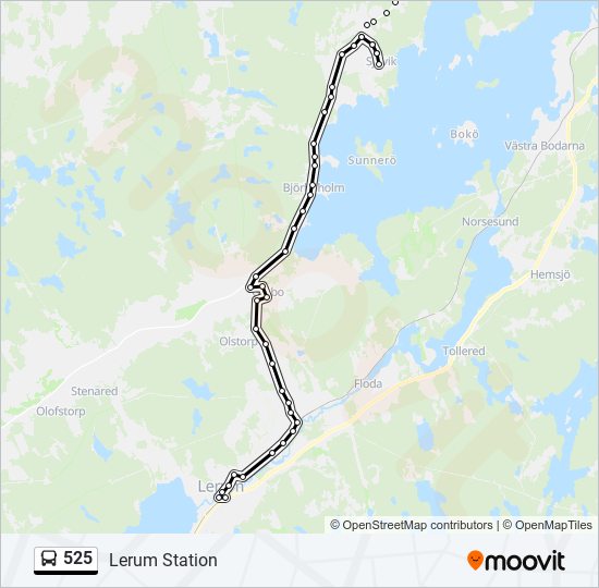 525 Route: Schedules, Stops & Maps - Lerum Station (Updated)